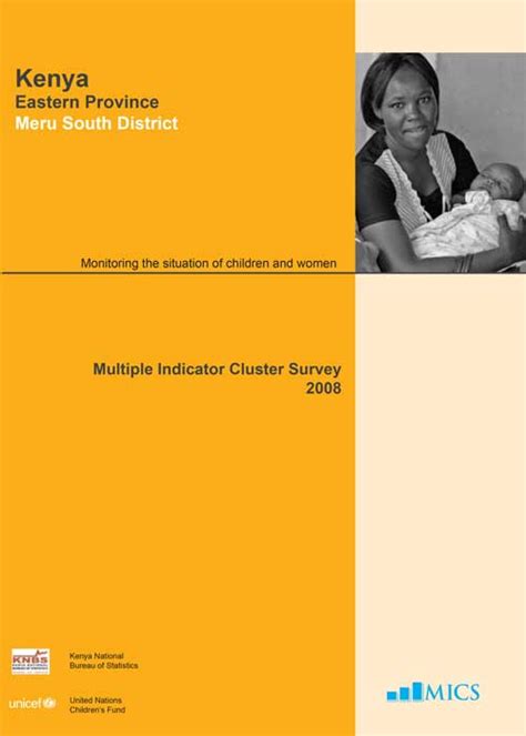 Multiple Indicator Cluster Survey Reports Kenya National Bureau Of