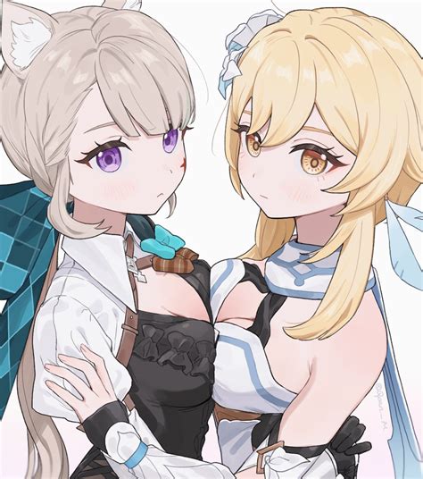 Lumine And Lynette Genshin Impact Drawn By Q Oshikuraq Danbooru