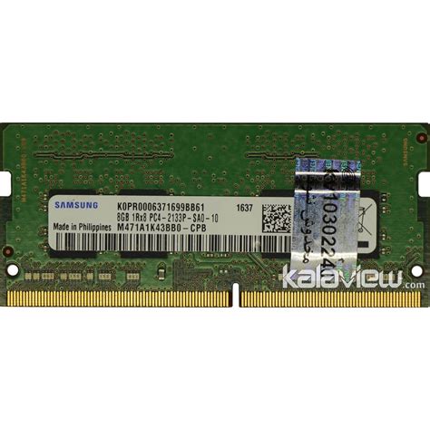 رم لپ تاپ سامسونگ 8gb مدل Ddr4 باس 2133mhz 17000 فیلیپین Ph M471a1k43bb0 Cpb تایمینگ Cl15