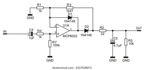Schematic Diagram Electronic Devicevector Drawing Electrical Stock