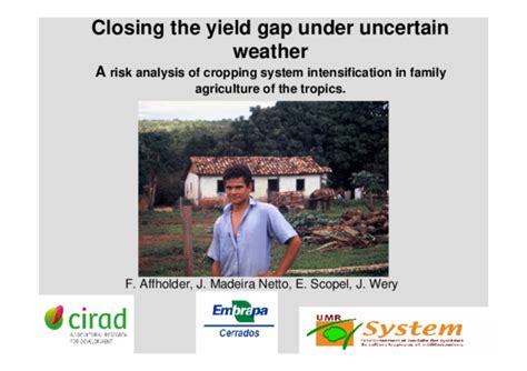 Pdf Closing The Yield Gap Under Uncertain Weather Risk Analysis Of Cropping System
