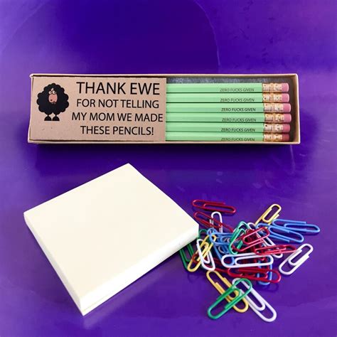 Zero Fcks Given Zero Fucks Pencils Fuck Pencil Mature Etsy