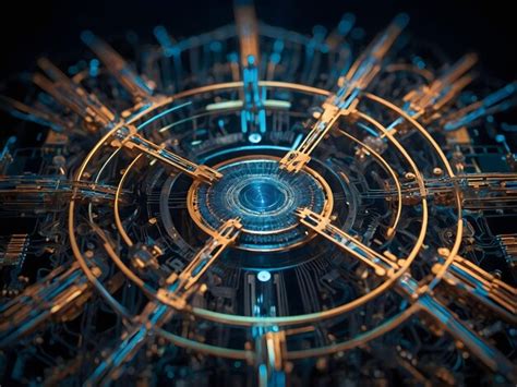 Futuristic Quantum Computing Circuitry Premium Ai Generated Image