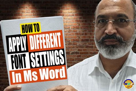 How To Apply Font Settings In Ms Word Ms Word Words How To Apply