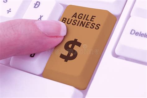 Hand Writing Sign Agile Business Concept Meaning Capability Of Adjusting Quickly To The Market