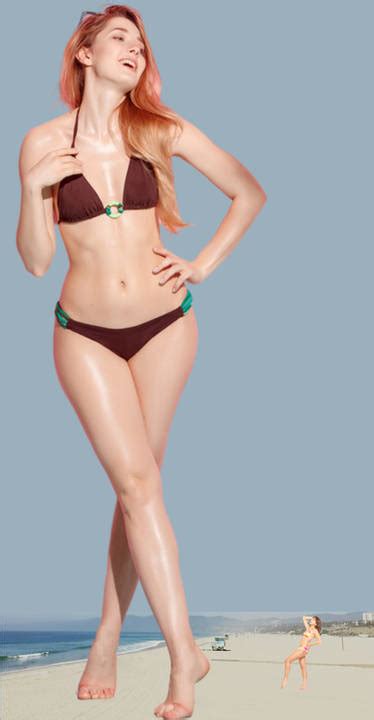 Minigiantess In Red Bikini And Her Tiny Slave By Jakubp21 On Deviantart