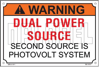 Create Custom Dual Power Source Warning Stickers