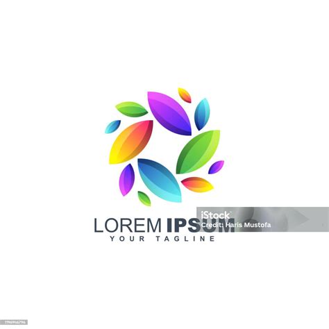 Template Desain Alam Daun Berwarnawarni Ilustrasi Stok Unduh Gambar Sekarang Alam Bersih