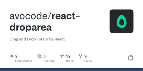 GitHub Avocode React Droparea Drag And Drop Library For React