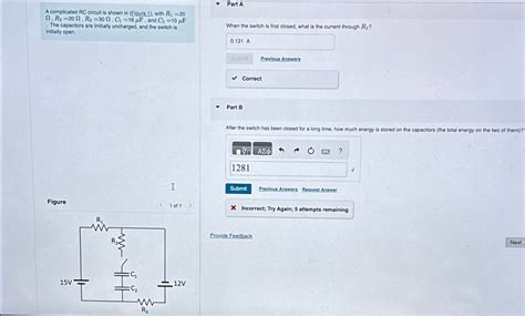 Solved A Complicated RC Circuit Is Shown In Figure 1 Chegg Com
