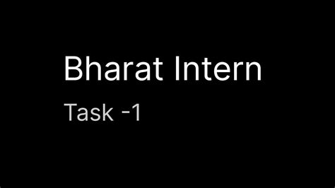 archit saxena on linkedin task1 bharatintern webdevelopment thankyou