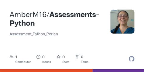 Github Amberm16assessments Python Assessmentpythonperian