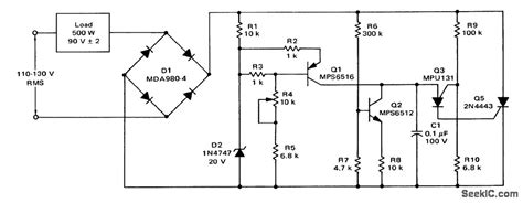 Voltage Regulator Using Scr Circuit Diagram
