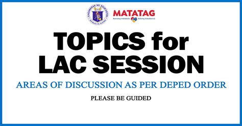 Topics For Lac Session Deped Deped Click