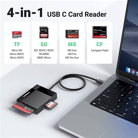 UGREEN USB C SD Card Reader In Memory Card Adapter External SD Micro SD MS CF Compact Flash