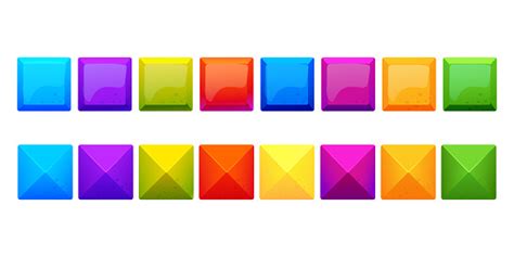 Tetris Bricks Set Colorfull Blocks Clasic Logic Game In Cartoon Style Isolated On White