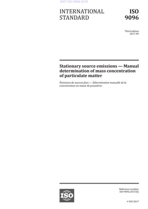 ISO 9096:2017 - Stationary source emissions — Manual determination of ...