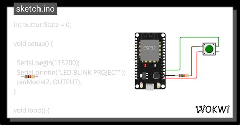 Pushbutton 1 Wokwi Esp32 Stm32 Arduino Simulator