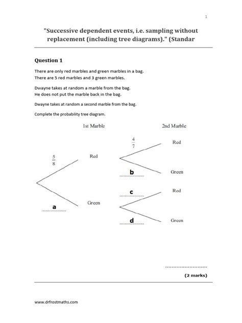 Dependent Tree Diagrams Standard Pdf
