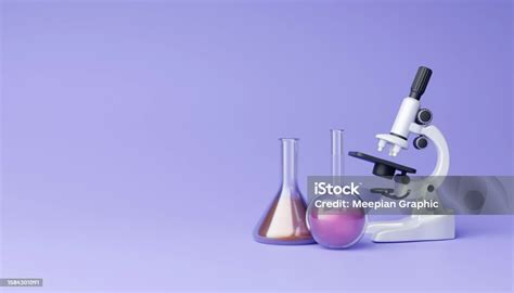 학생들이 있는 교육 실용 과학 실험실 전자 현미경 시험관 및 노트북 3d 렌더링 일러스트레이션 3차원 형태에 대한 스톡 사진 및 기타 이미지 Istock