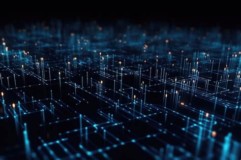 Premium Ai Image Abstract Connected Dots On A Dark Background Big