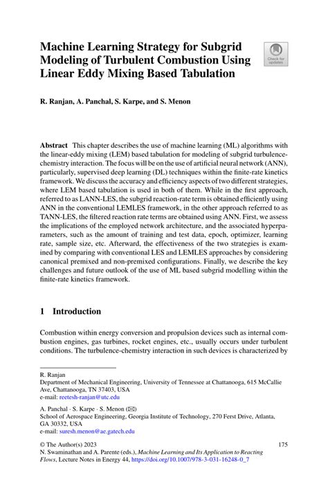 Pdf Machine Learning Strategy For Subgrid Modeling Of Turbulent