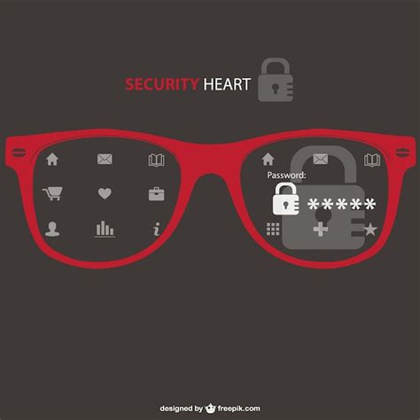 Premium Vector Security Glasses And Web Icons