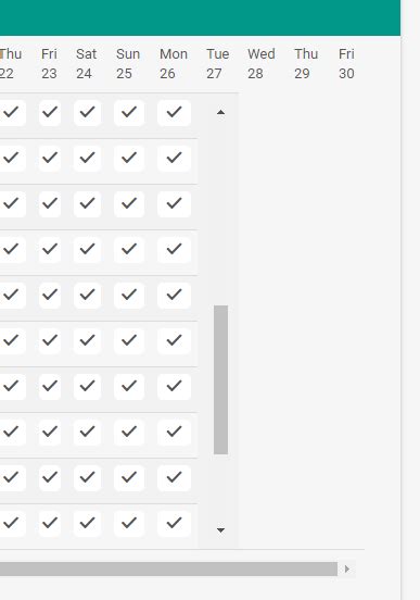 Jquery How Can Set Scrollbar Right Position Of The Table Stack