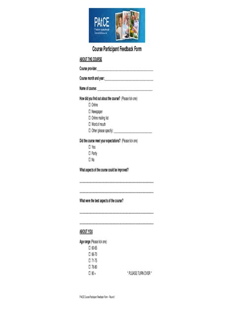 Course Feedback Form 2 Free Templates In PDF Word Excel Download