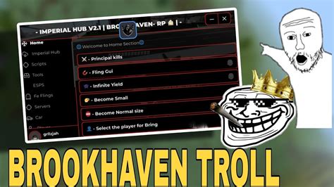 Imperial Hub Troll Brookhaven Script Roblox Youtube
