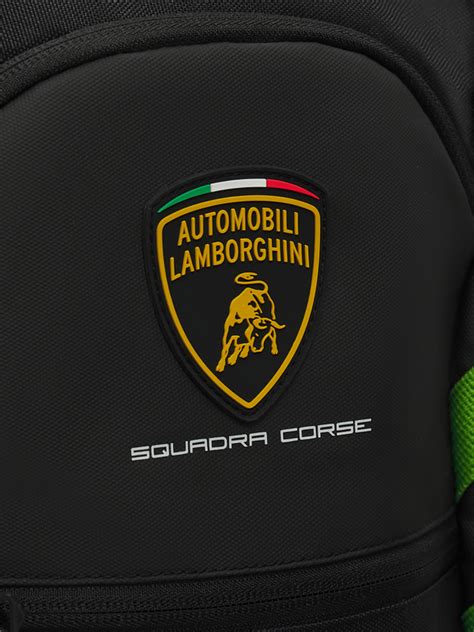 Automobili Lamborghini Squadra Corse black backpack | Lamborghini Store