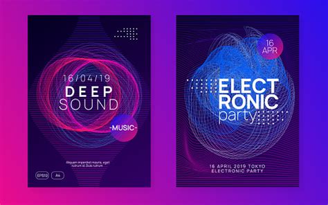 네온 전자 포스터 일렉트로 댄스 Dj 음악 사운드 페스트 가까이 Dj에 대한 스톡 벡터 아트 및 기타 이미지 Dj 디자인 모션 Istock