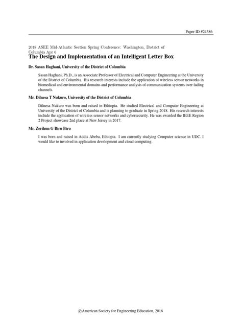 The Design And Implementation Of An Intelligent Letter Box Pdf