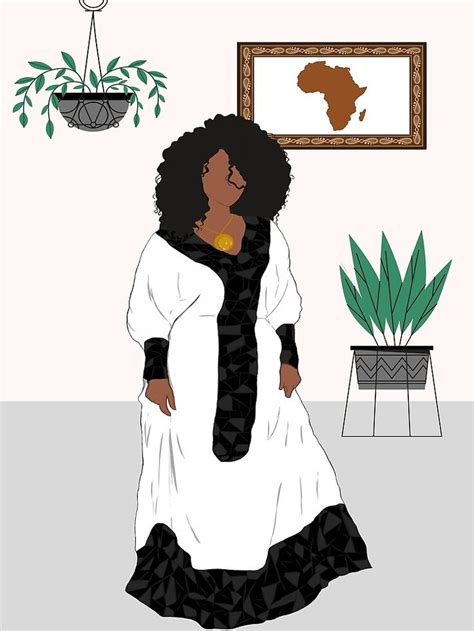 Eritrean Women Art Eritrean Canvas Print Women Digital Print Eritrean Women Print Black