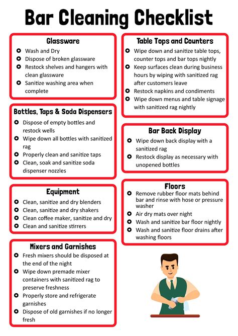 Bar Cleaning Checklist At Marie Renda Blog