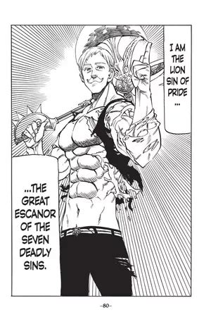 Seven Deadly Sins Escanor Page Seven Deadly Sins Manga Panel Lord
