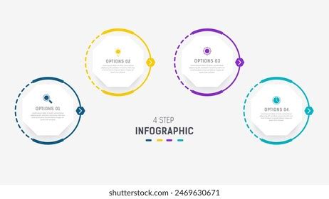 Four Step Infographic Element Design Vector Stock Vector Royalty Free Shutterstock