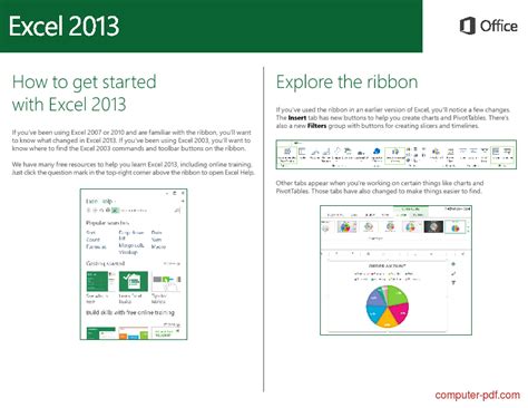 Excel 2013 Quick Start Free Pdf King Of Excel