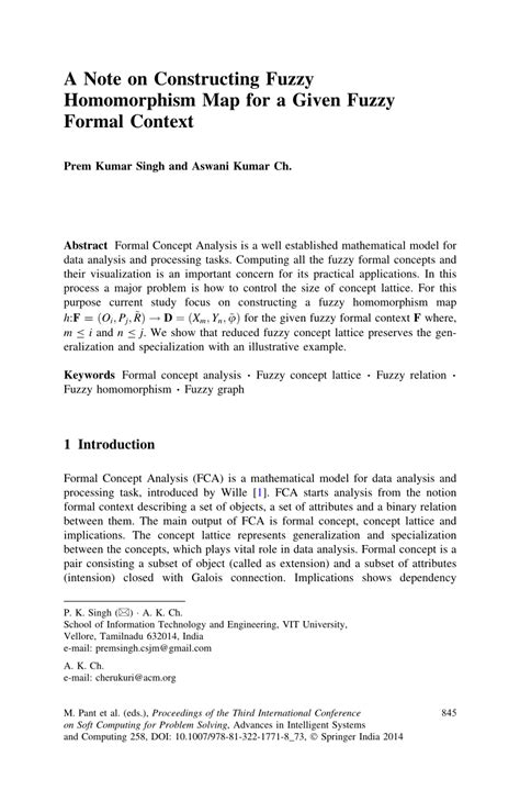 pdf a note on constructing fuzzy homomorphism map for a given fuzzy