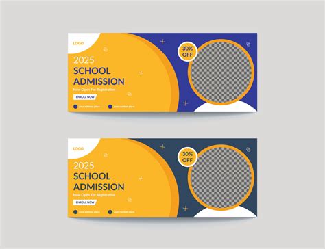 School Admission Timeline Cover And Web Banner Template Designoncept For Back To School Ads