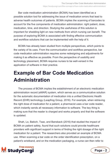 The Concept Of Bar Code Medication Administration Enhancing Accuracy Free Essay Example