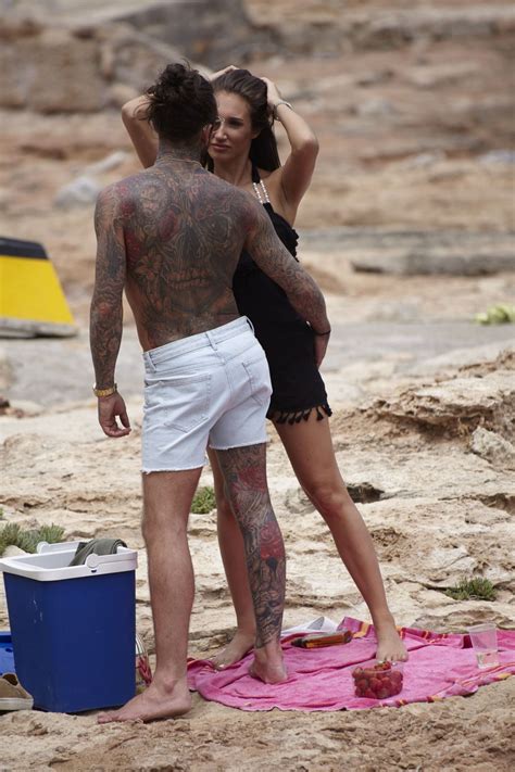 Megan Mckenna In Bikini Having A Picnic On The Beach In Ibiza Hawtcelebs