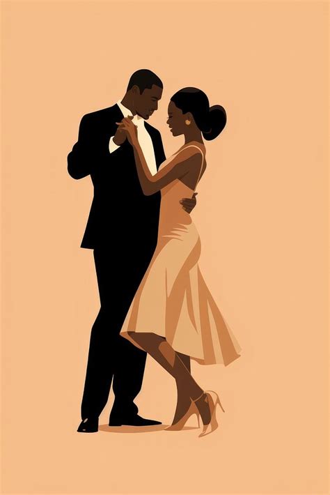 Black Couple Dancing Wedding Tango Free Photo Illustration Rawpixel