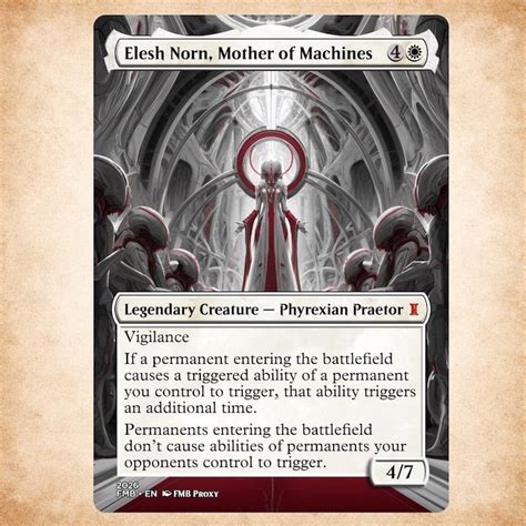 Elesh Norn Mother Of Machines Custom Mtg Proxy Commander Etsy