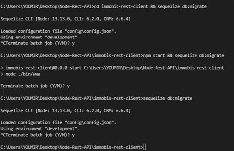 Nodejs Sequelize Migration Problem And Npm Start Problem They Dont Run Stack Overflow