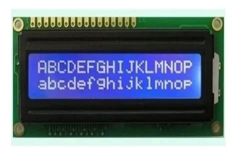 Display Lcd 16x2 Arduino Pic Backligth Azul Barra 16 Pinos à Venda Em