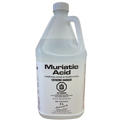 Muriatic Acid 4 X 4 L Case Local Pool Supply Ca
