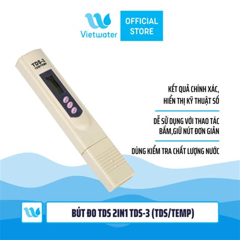 Bút đo TDS Bút kiểm tra chất lượng nước 2in1 TDS-3 – Thiết bị lọc Vietwater