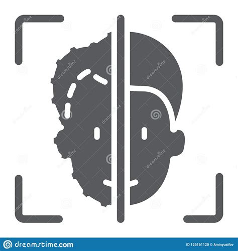 Face Id Glyph Icon Face Recognition And Face Stock Vector Illustration Of Authentication