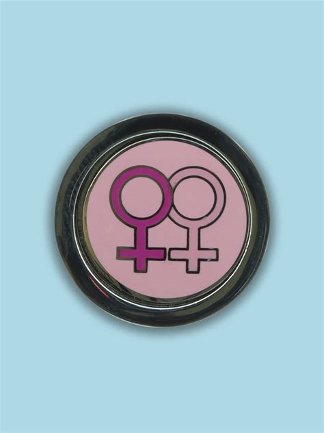 Pink Femalefemale Same Sex Enamel Pin Badge